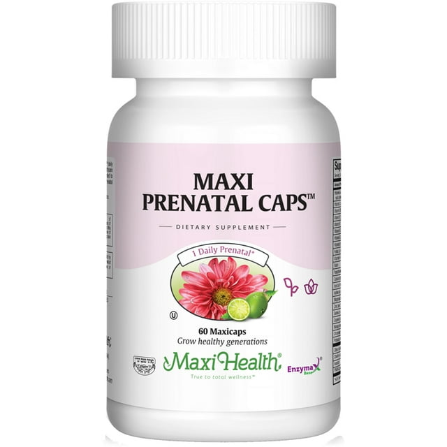 Maxi Health Kosher Maxi Prenatal Caps One Daily - 60 MaxiCaps - Walmart.com
