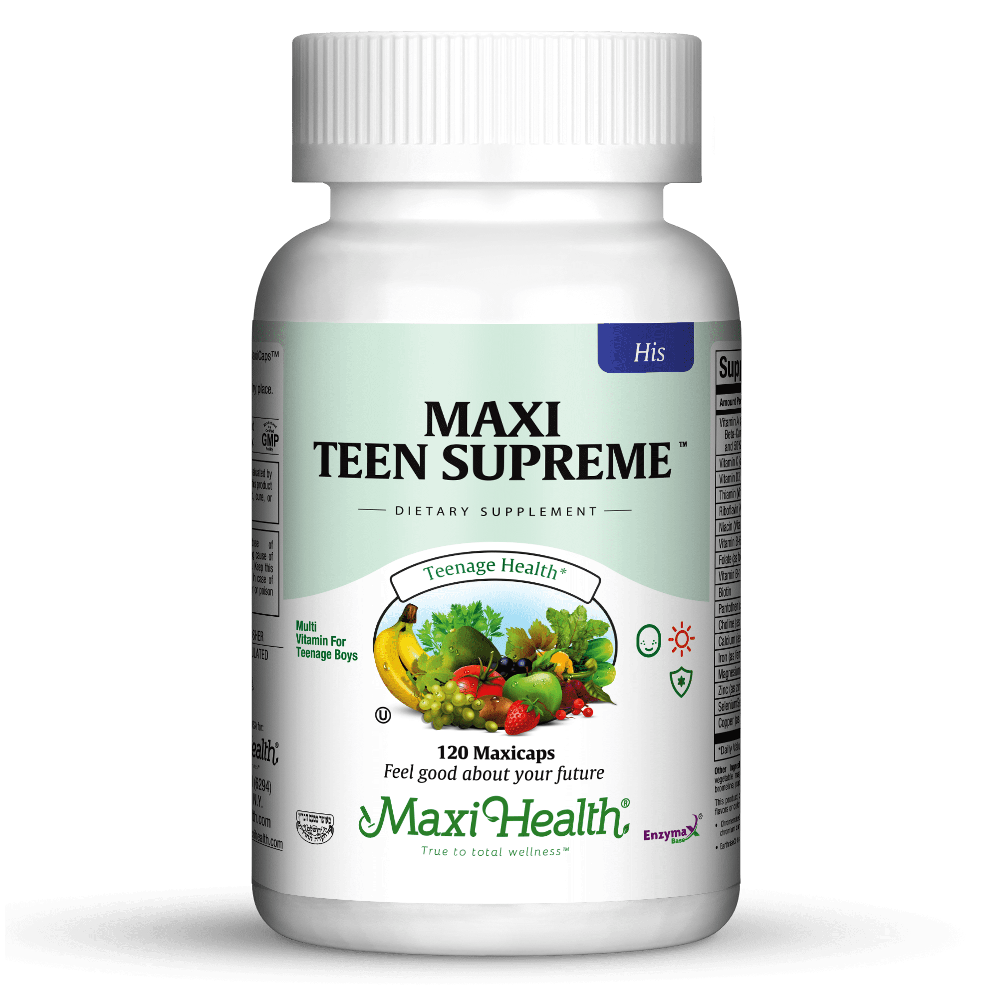 Free Shipping! Maxi Health Kosher Maxi Teen Supreme His Multi - 120 ...