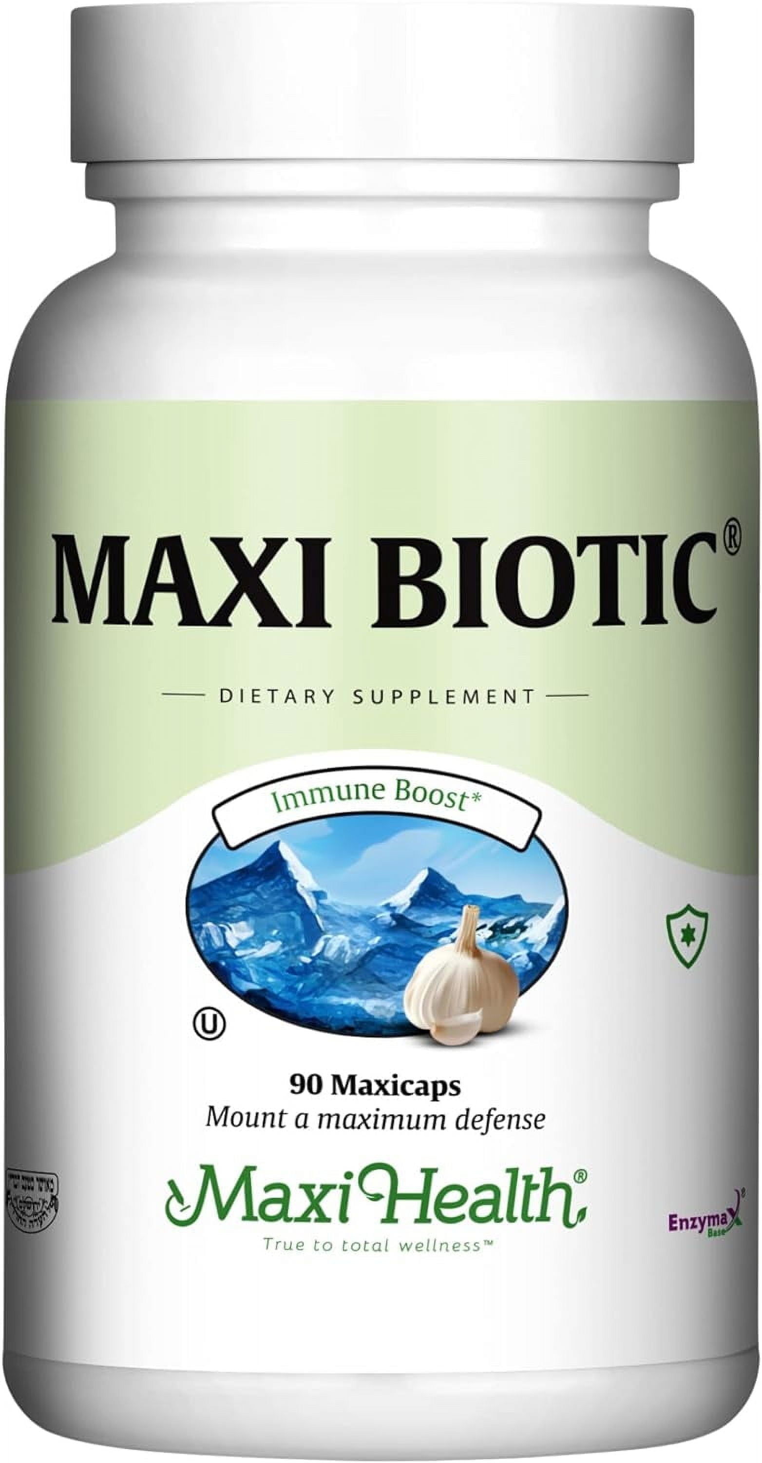 Maxi Health Maxi Biotic Aged Garlic Extract for Adults – Immune Support ...