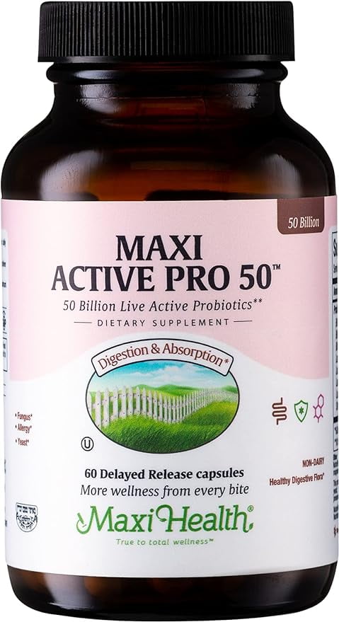 Maxi Health Probiotic Plus Ultimate Prebiotic Advanced Live Probiotics ...