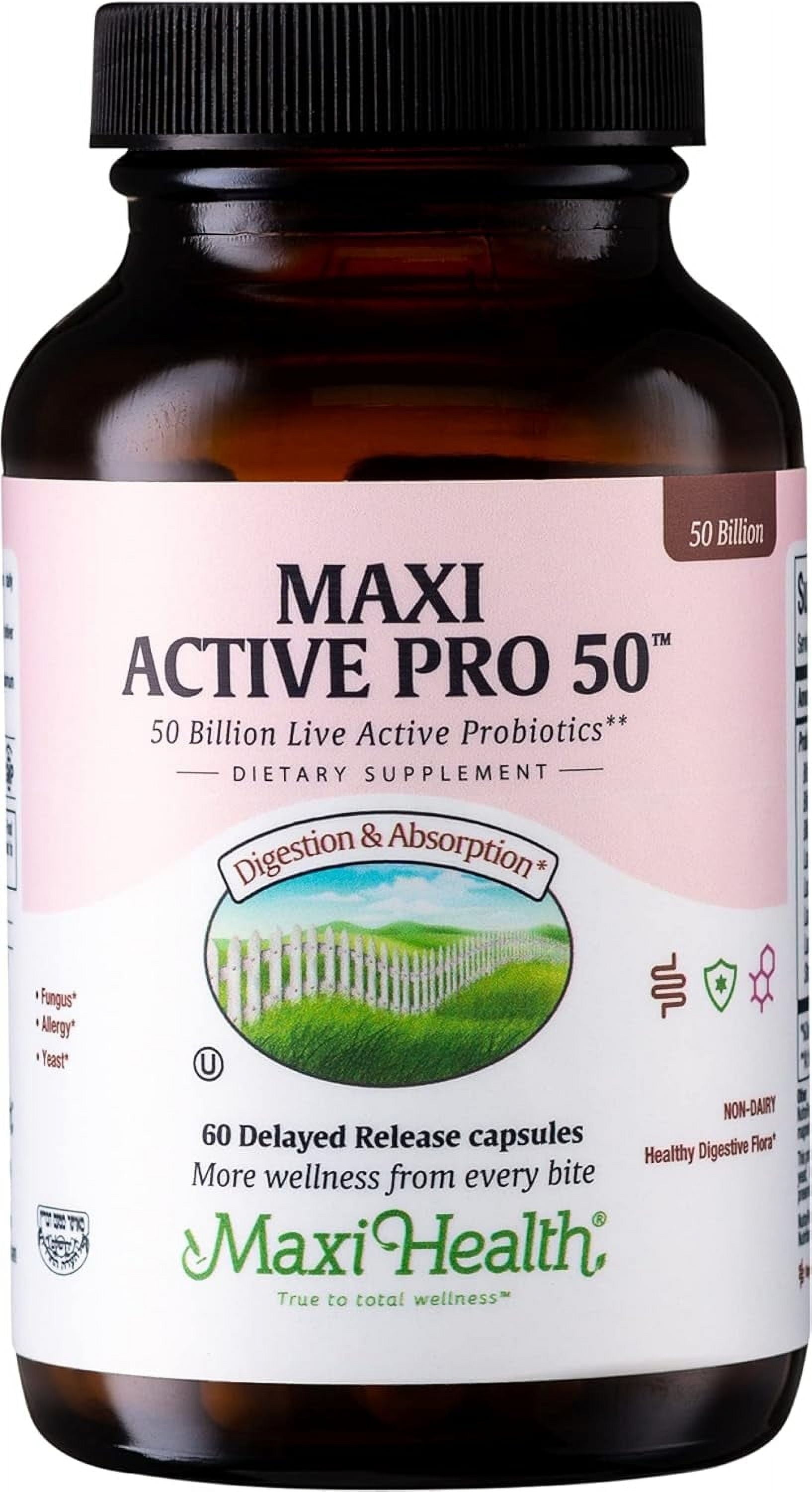 Maxi Health Probiotic Plus - Ultimate Prebiotic & Probiotic Formula for ...