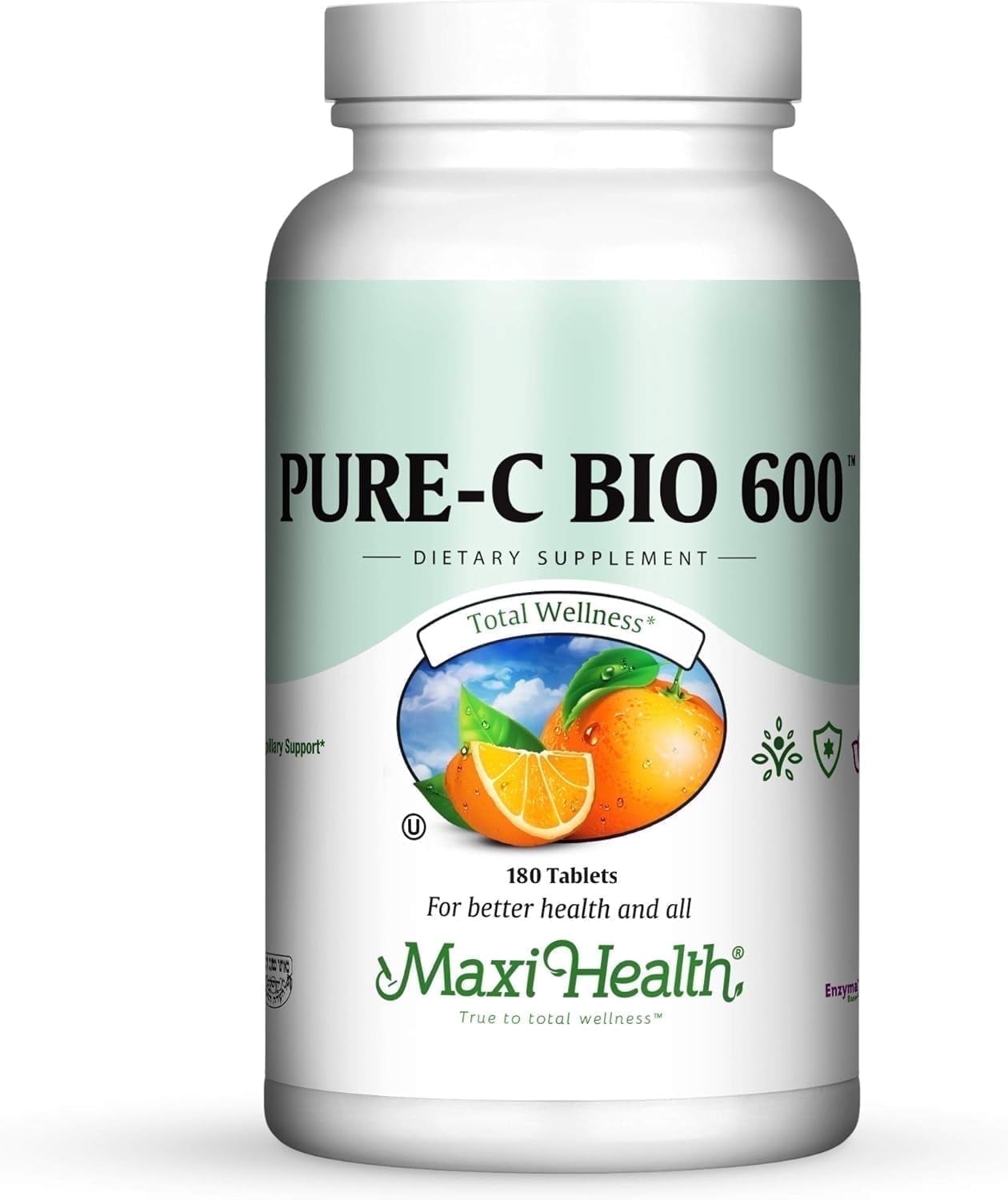 Maxi-Health Pure-C-Bio 600 – Vitamin C & Bioflavonoids Supplement for ...