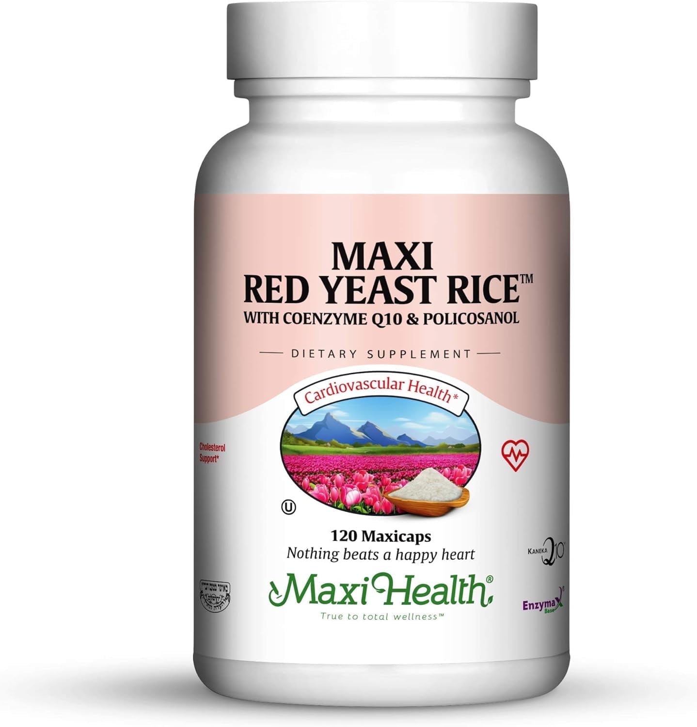Maxi Health Red Yeast Rice - with Co Q10 & Policosanol - Cholesterol ...