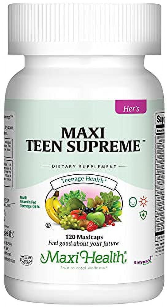 Maxi Health Teen Supreme Hers Vitamins for Teen Girls (120) - Women's ...