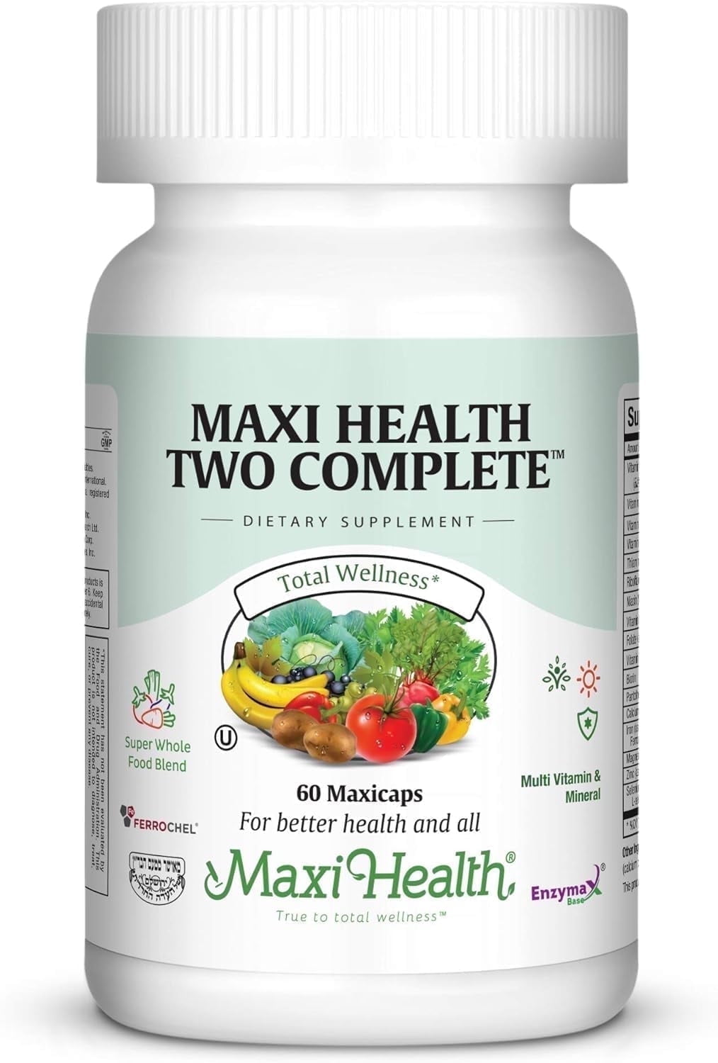 Maxi Health Two Complete Multivitamins & Minerals for Adults – Full ...