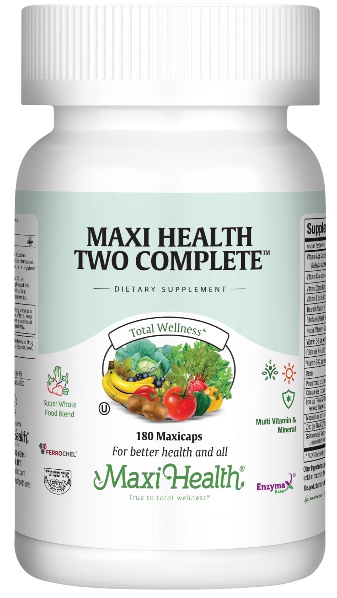 Maxi Health Two Complete Multivitamin for Adults & Seniors – Energy ...