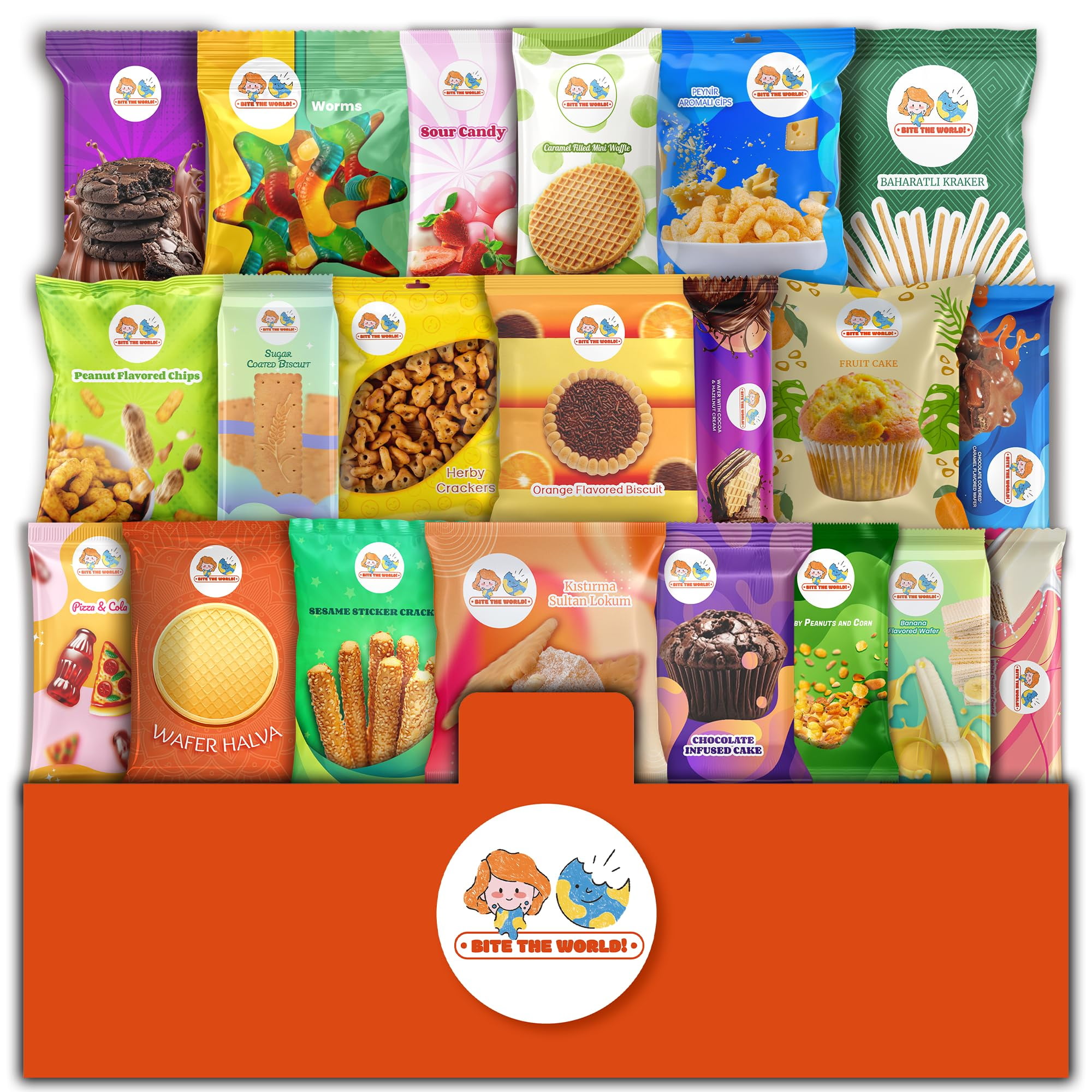 Maxi International Snack Box AKF18 from around the World - Variety of ...