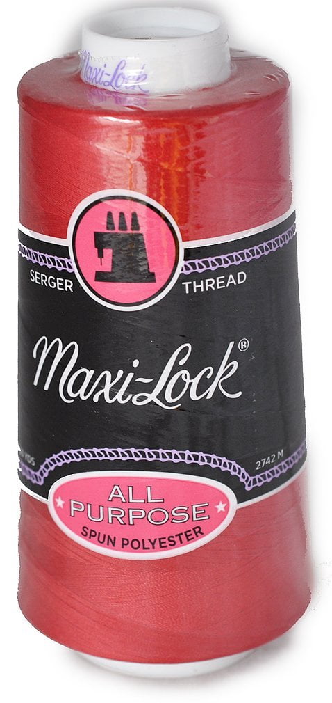 Maxi Lock All Purpose Thread Poppy Red 3000 YD Cone MLT-053 - Walmart.com