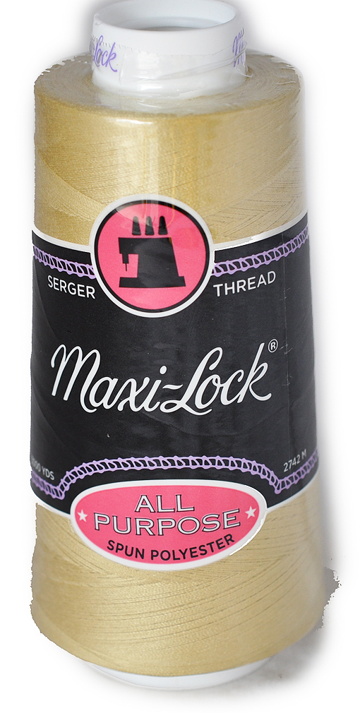 Maxi Lock All Purpose Thread Straw Gold 3000 YD Cone MLT-069 - Walmart.com