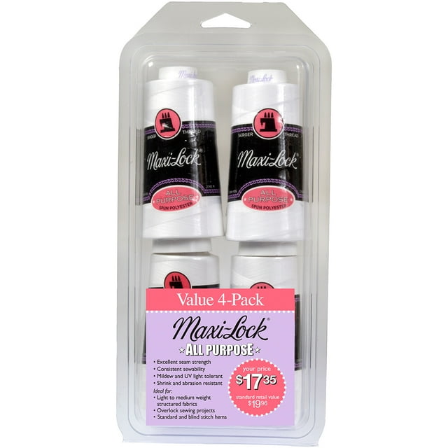 Maxi - Lock All Purpose Value Pack 4/Pkg - White - Walmart.com