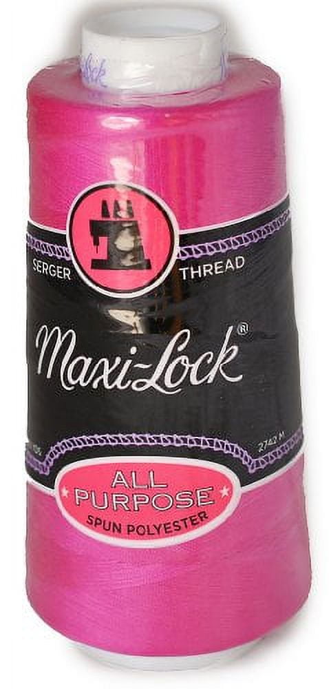 Maxi Lock Bright Fuschia All Purpose Thread 3000 YD Cone MLT-012 ...