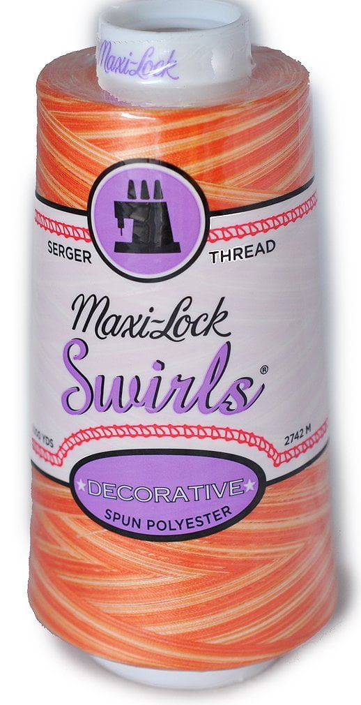 Maxi Lock Swirls Orange Creamsicle Serger Thread 53-M51 - Walmart.com