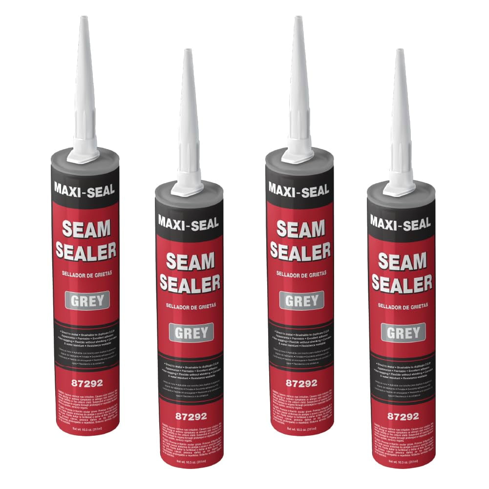 Maxi -Seal Polyurethane Seam Sealer Automotive - Gray, 10.5oz Tube - Durable & Flexible Auto ...
