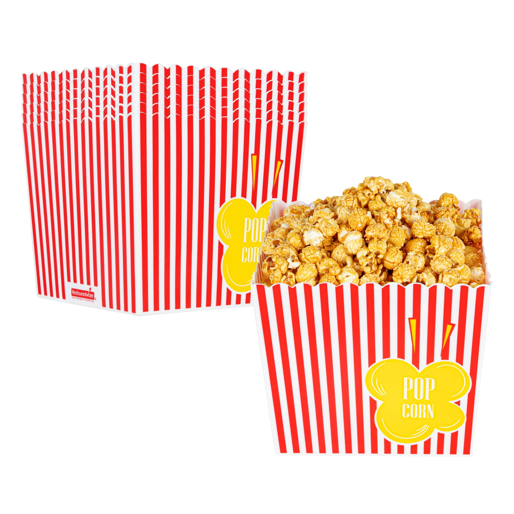 Maxi Serve 165 oz Red Plastic Popcorn Bucket - 10 count box - Walmart.com
