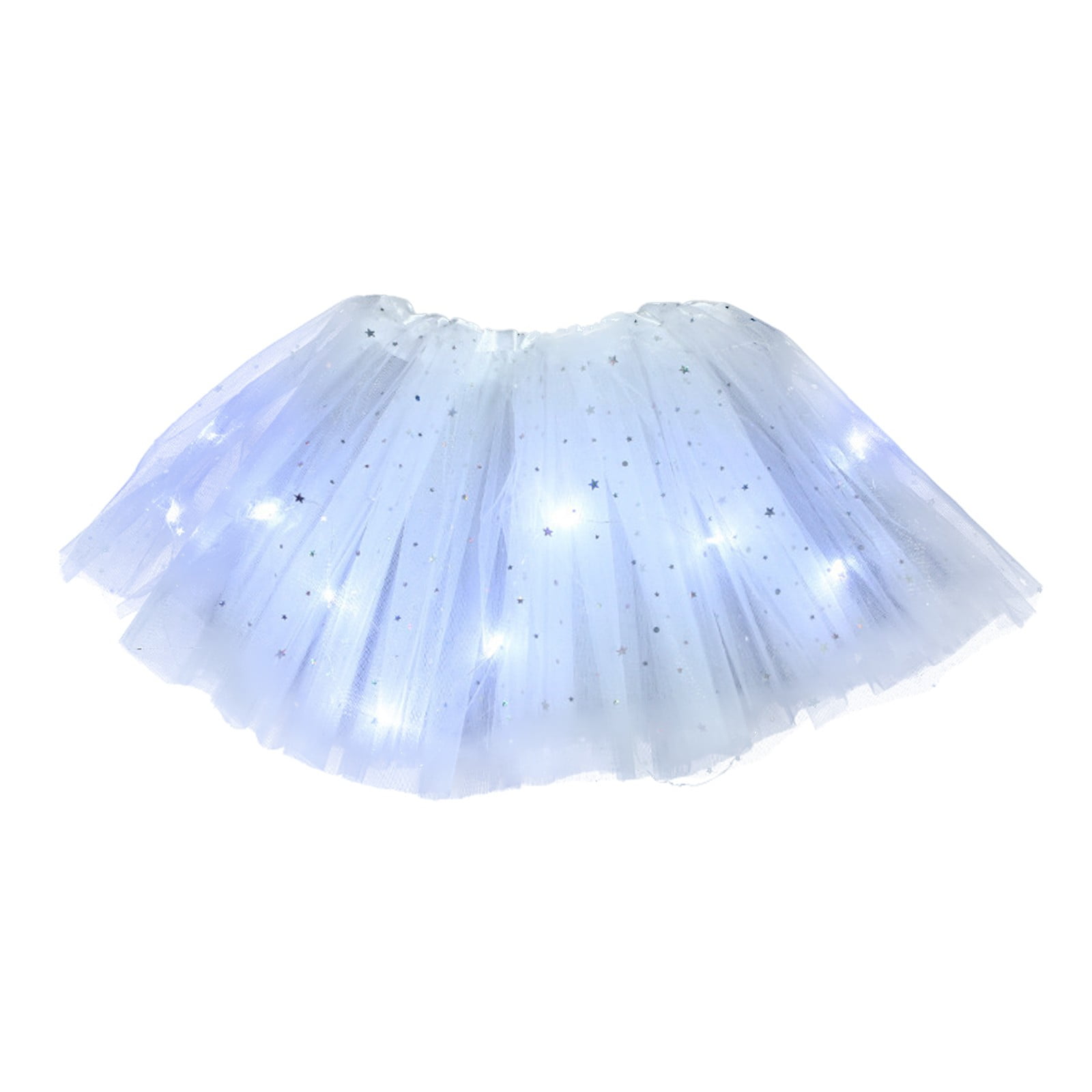 Maxi Skirts for Women Led Lights 3 Layer of Mesh Puffy Skirt Ballerina ...