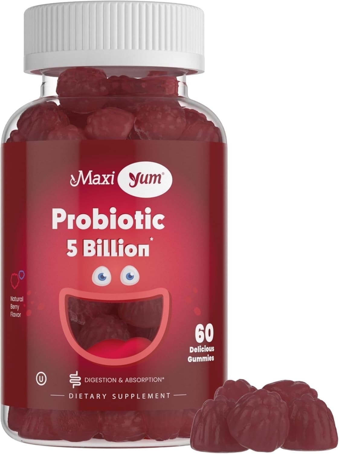 Maxi Health Yum Probiotic Gummies for Kids & Adults – Digestive Health ...