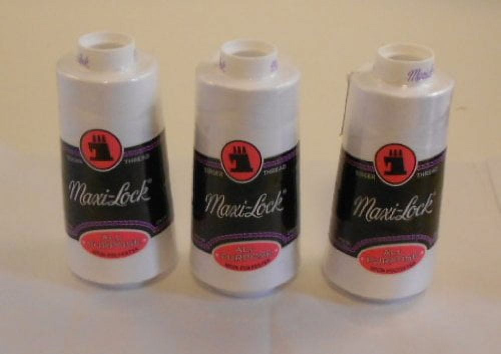 Maxi-lock White All Purpose Serger Thread 3000 Yards (Pkg of 3 ...