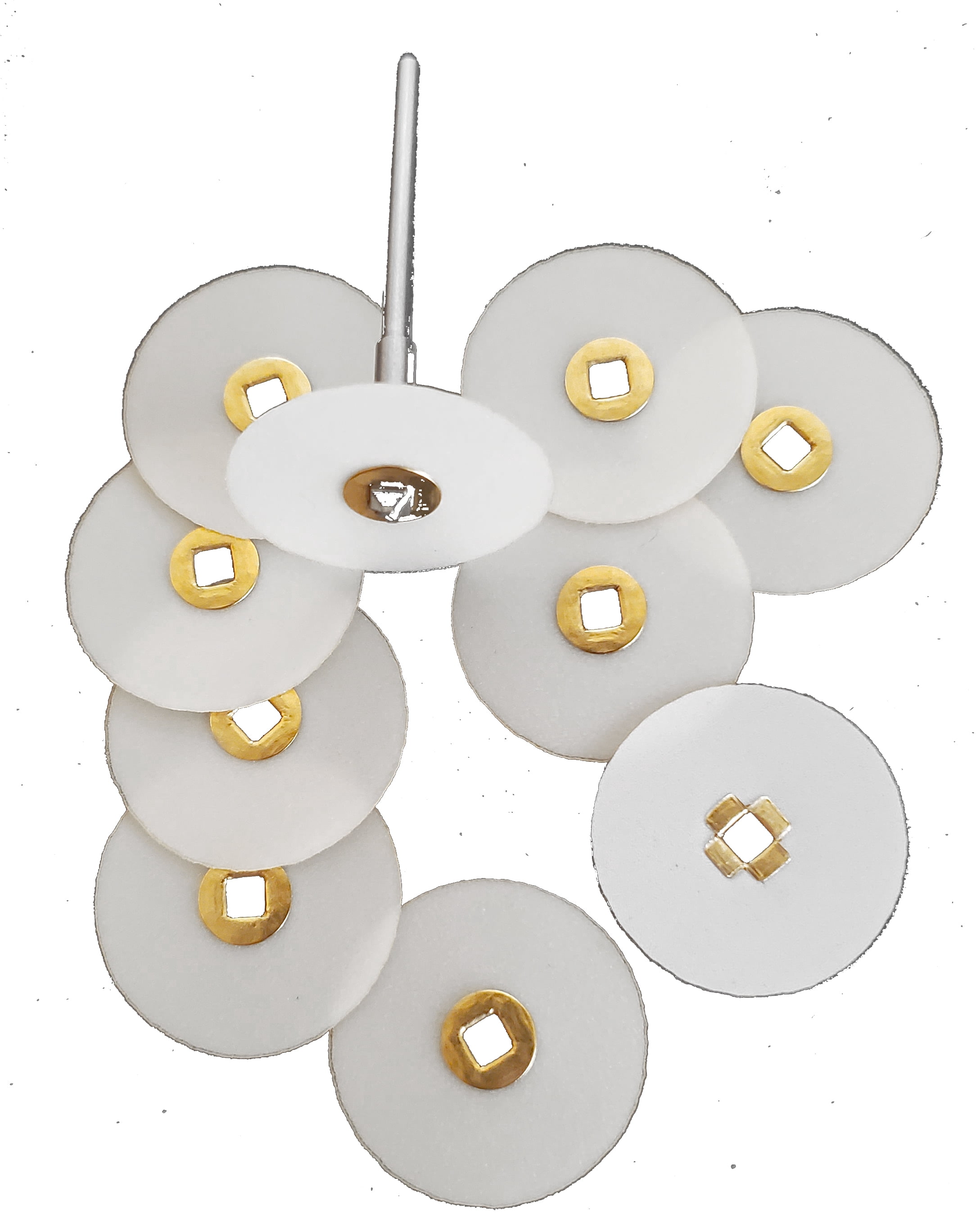 MaxiFinish BRASS CENTER GARNET PLASTIC DISC 7/8"(21mm) Medium grit box ...