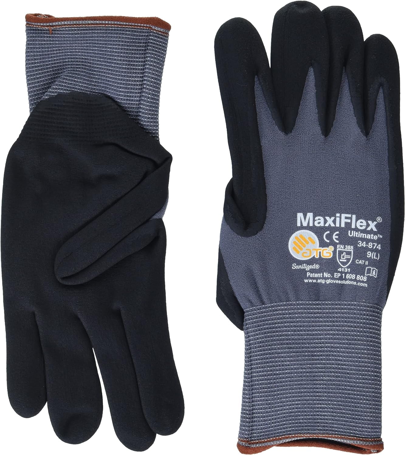 MaxiFlex 34-874 Ultimate Gloves, Large (Pack of 12), Original, Color ...