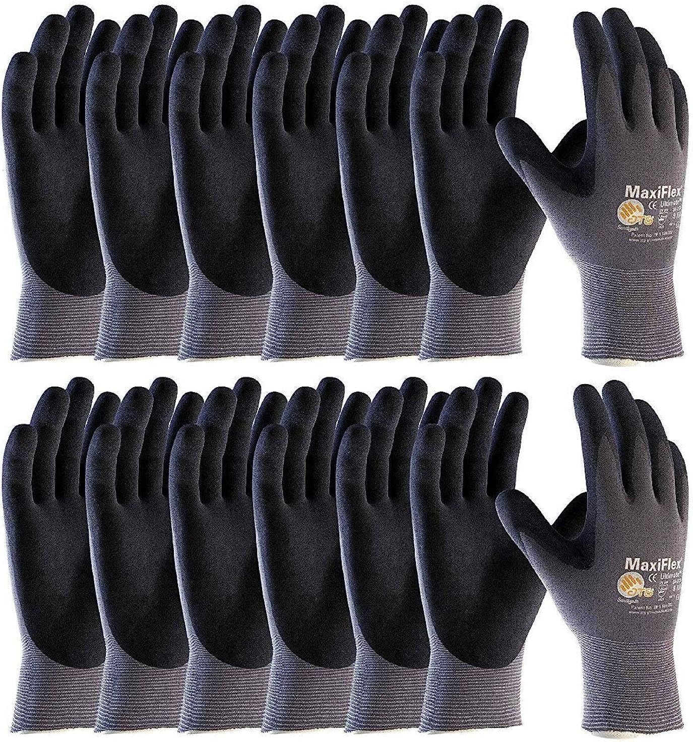 MaxiFlex Ultimate 34-874 - Small /Seamless Knit Nylon/Lycra Glove with Nitrile Coated micro-Foam ...