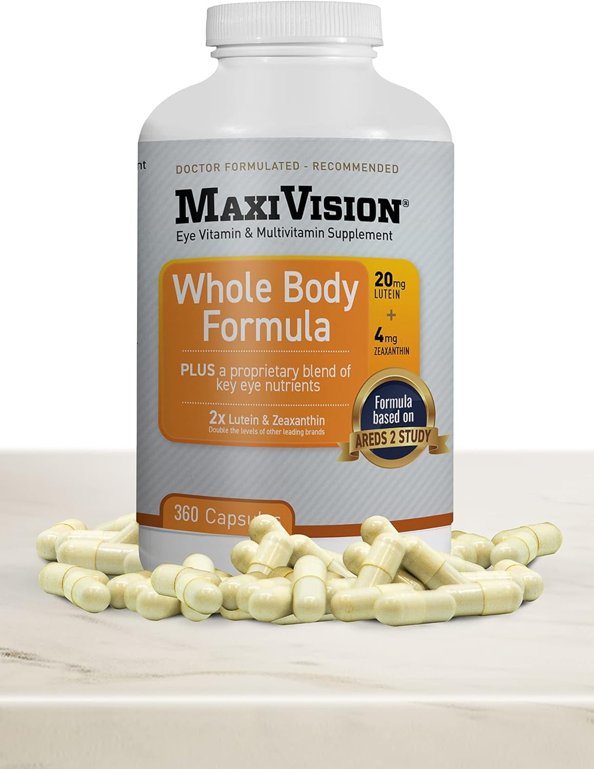 MaxiVision AREDS 2 Eye Vitamins, Whole Body Formula with Lutein ...