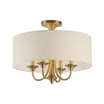 12410SWBKWBR-Maxim Lighting-Duke - 1 Light Semi-Flush Mount-10.75 ...