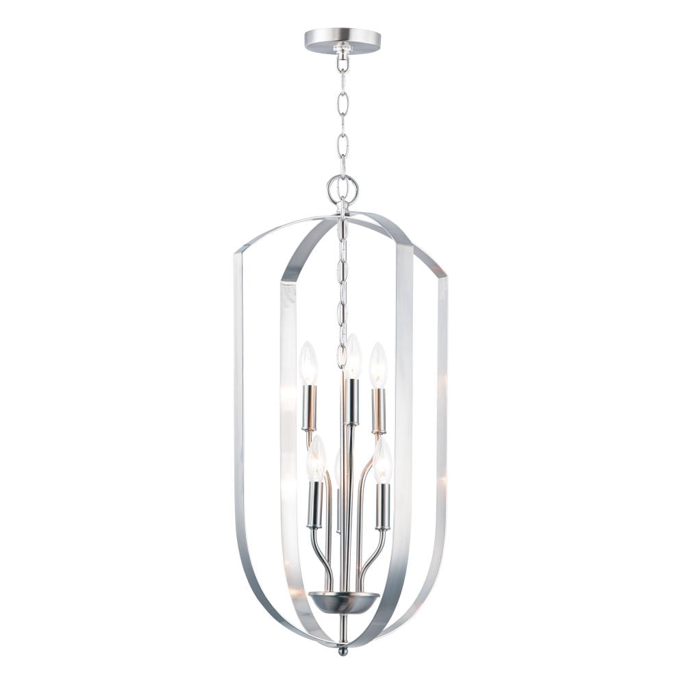 10039SN Maxim Lighting Provident-6 Light Chandelier-15 Inches wide by ...
