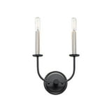 Maxim 10322BKSN 9 in. Wesley ADA Wall Sconce Wall Light, Black & Satin ...