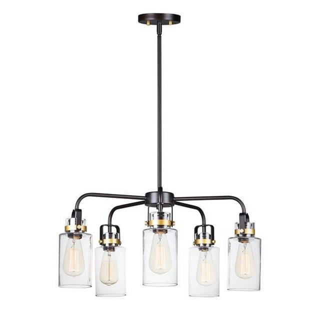 Maxim 30175CLBZGLD 26 in. Magnolia Five-Light Pendant Ceiling Light ...
