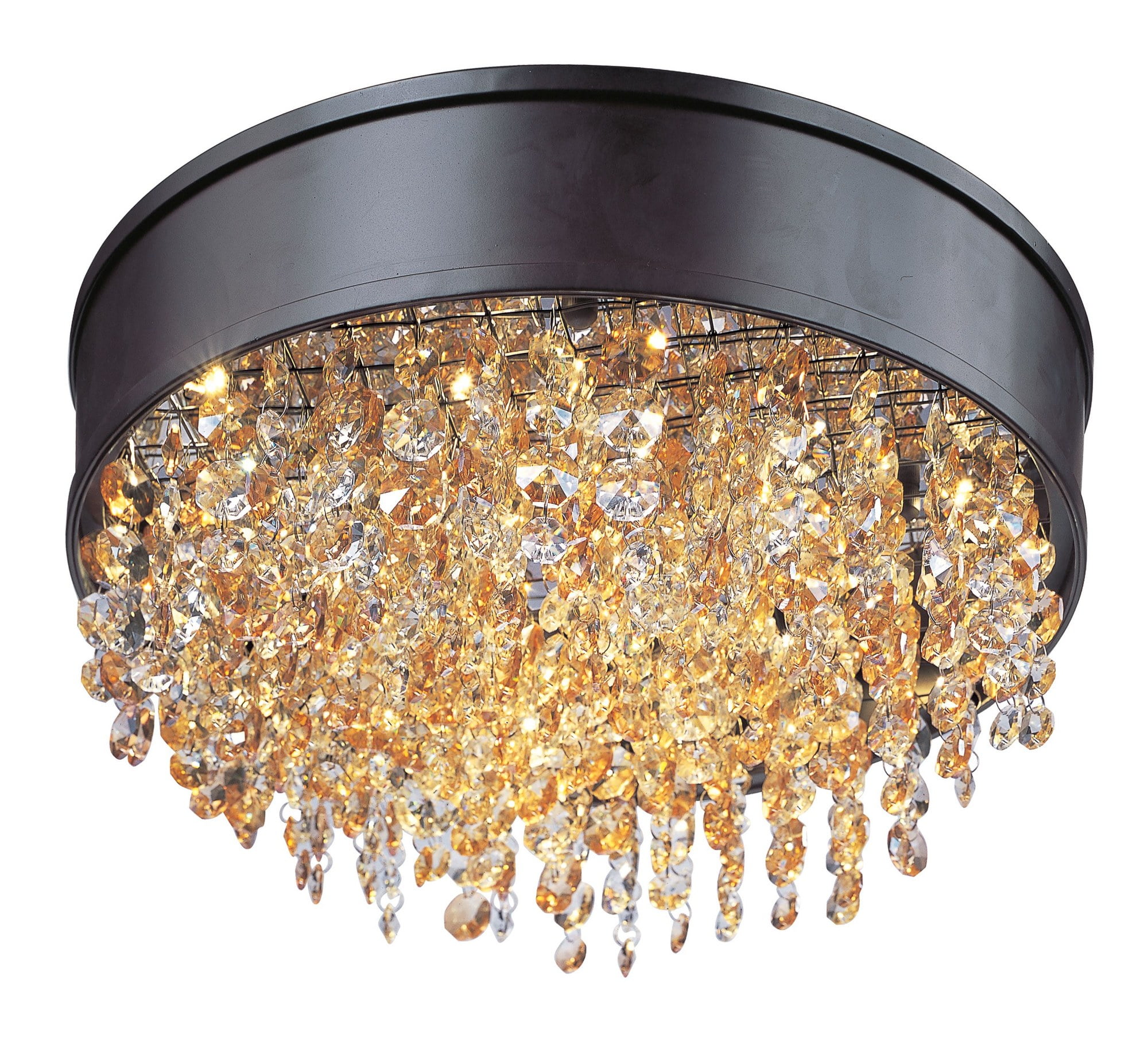 Maxim Lighting Mystic LED Flush Mount, Bronze Steel, Crystal Shade, 11 ...