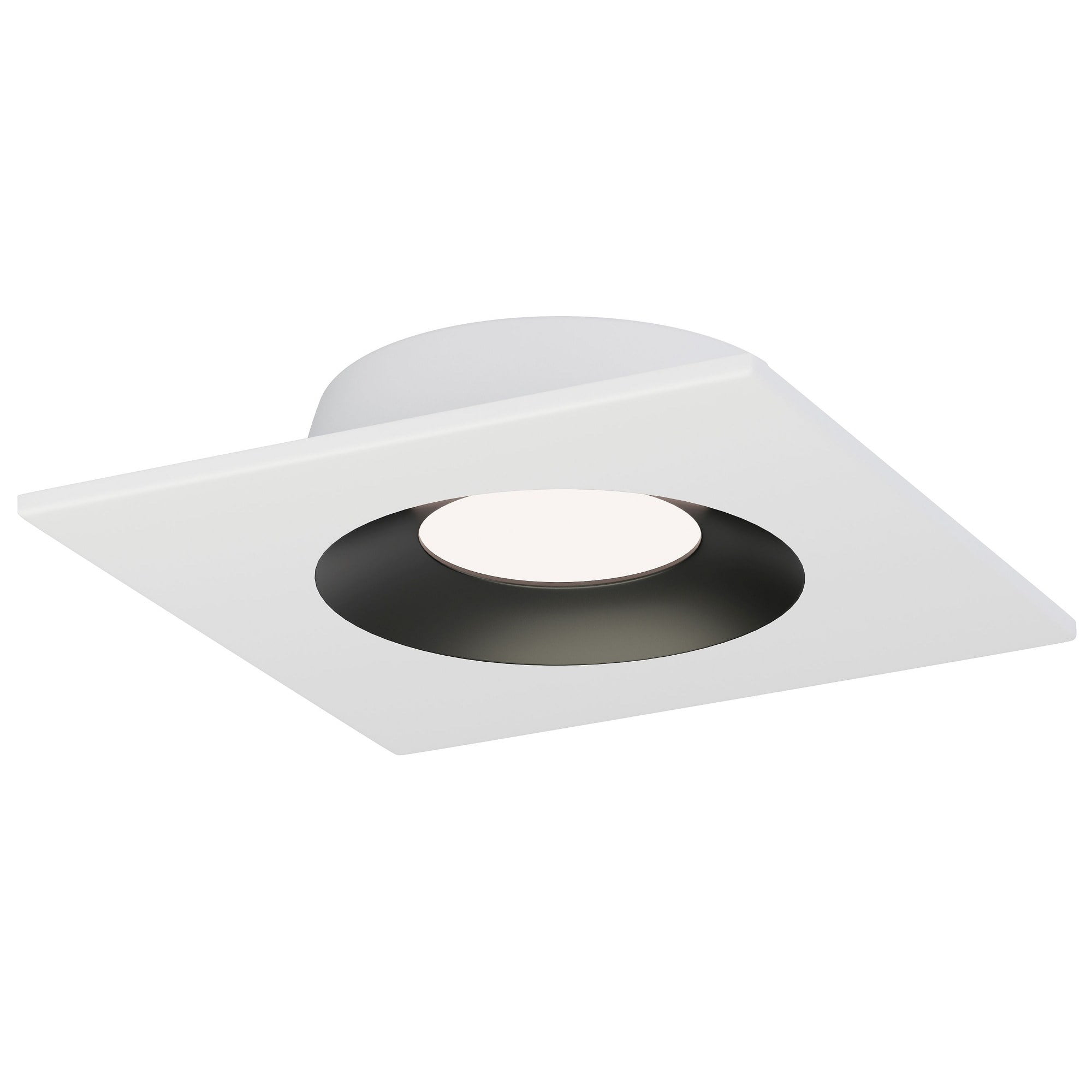 87674WTBK-Maxim Lighting-Crisp - 12W 1 LED Square Recessed Downlight-1. ...