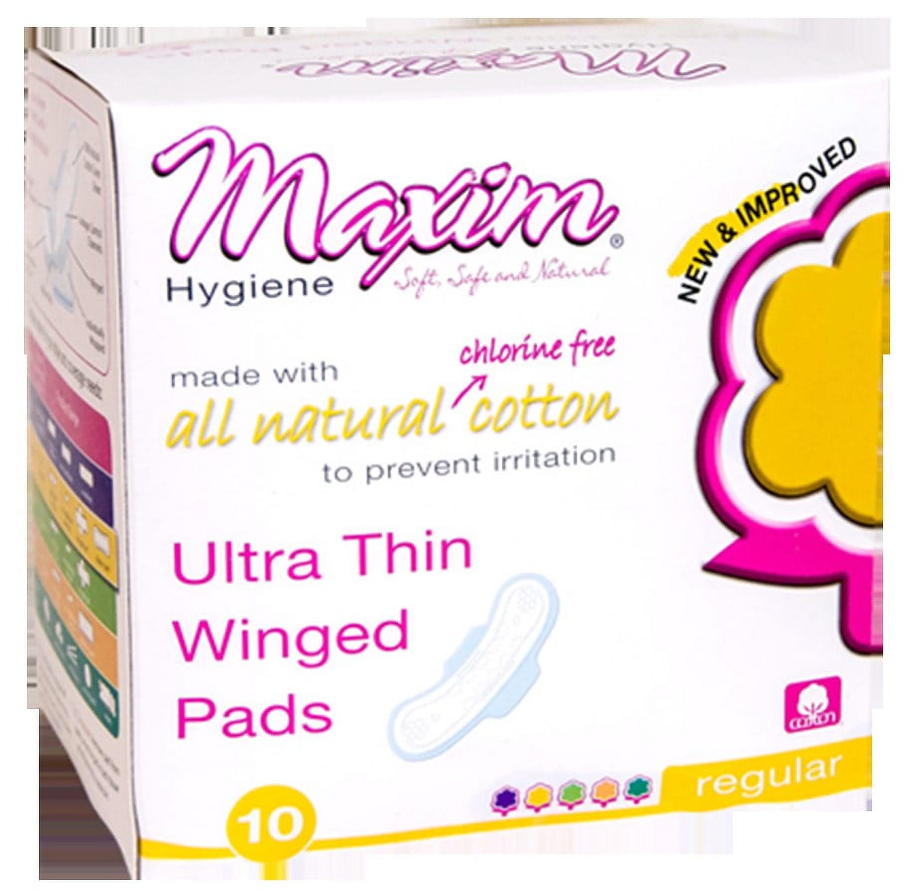 Maxim Hygiene Natural Cotton Pads, Regular, 10 Ct - Walmart.com