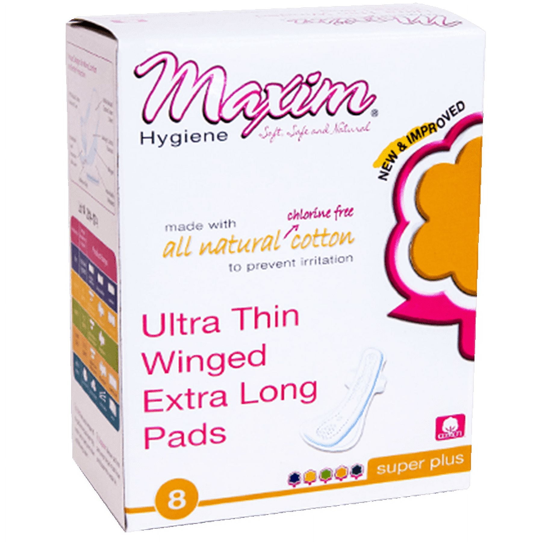 Maxim Hygiene Natural Cotton Pads, Super Plus, 8 Ct - Walmart.com