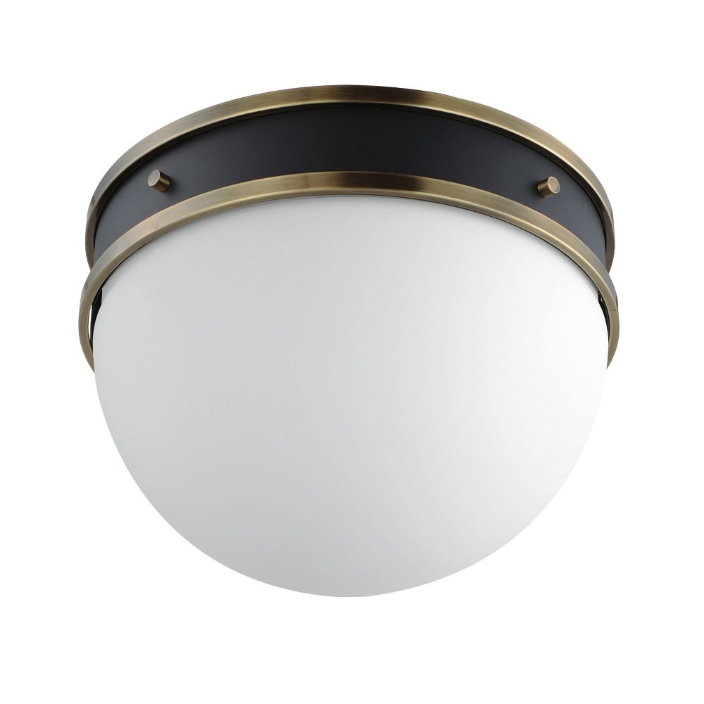 12419SWBKWBR-Maxim Lighting-Duke - 1 Light Flush Mount-8.75 Inches Tall ...