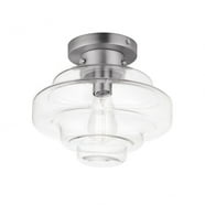 12410SWBKWBR-Maxim Lighting-Duke - 1 Light Semi-Flush Mount-10.75 ...
