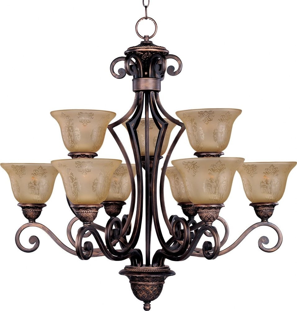 -9 Light 2-Tier Chandelier In Mediterranean Style-32 Inches Wide By 32 ...