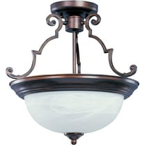 12410SWBKWBR-Maxim Lighting-Duke - 1 Light Semi-Flush Mount-10.75 ...