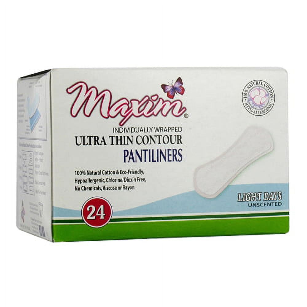 Maxim Organic Ultra Thin Contour Pantiliners - 24 Ea, 3 Pack - Walmart.com