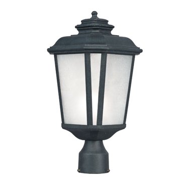 3-Light 85.43"in Matte Black Outdoor Post Light with Dusk to Dawn ...