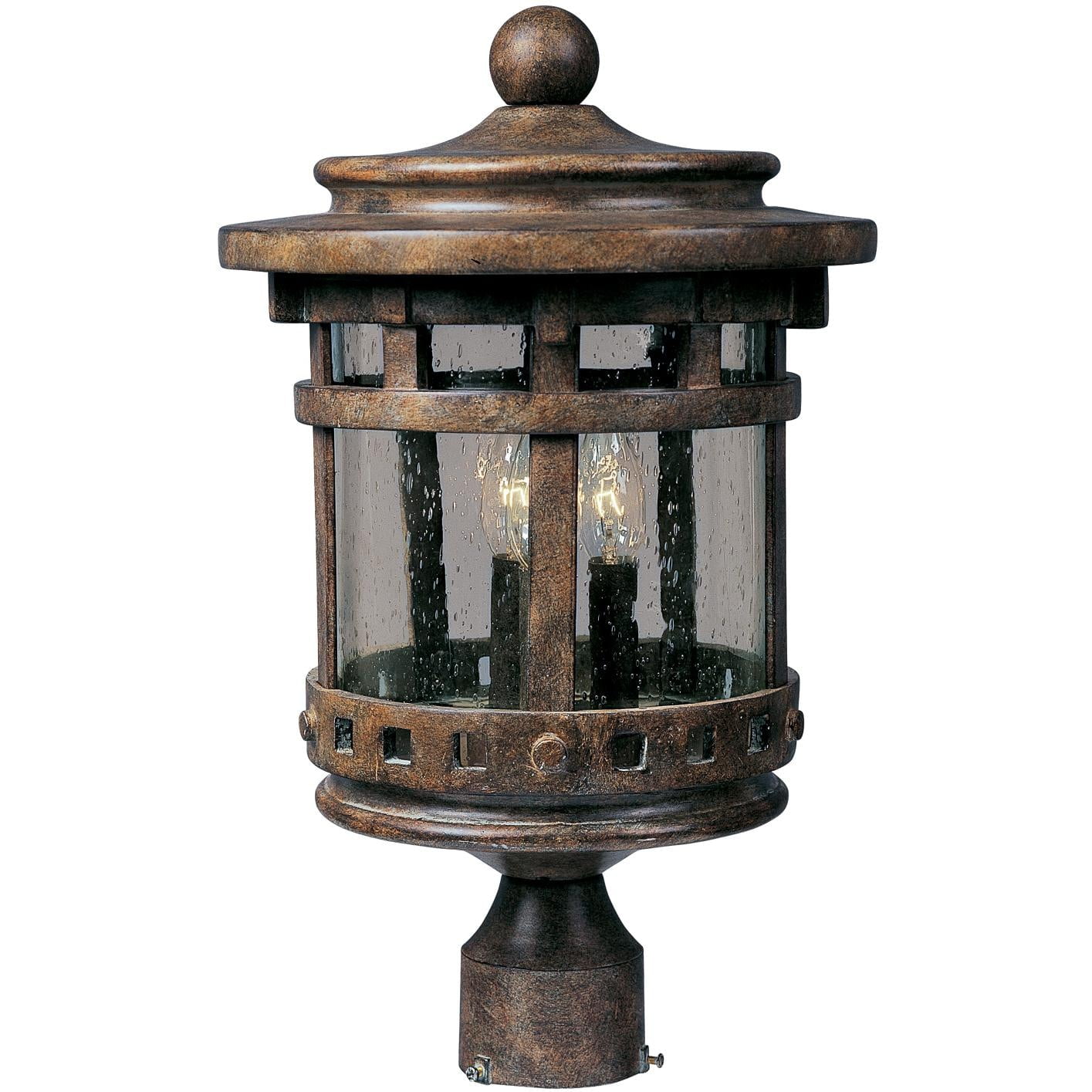 Maxim Santa Barbara DC Three Light 16-Inch Outdoor Post Light - Sienna ...