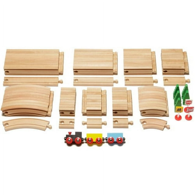 Maxim Ultimate Expansion Wooden Train Track Pack (101 Pieces) - Walmart.com