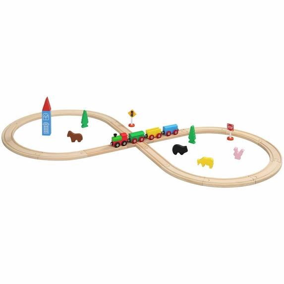 Maxim Wooden Figure 8 (32 Pieces) Play Train Set - Walmart.com