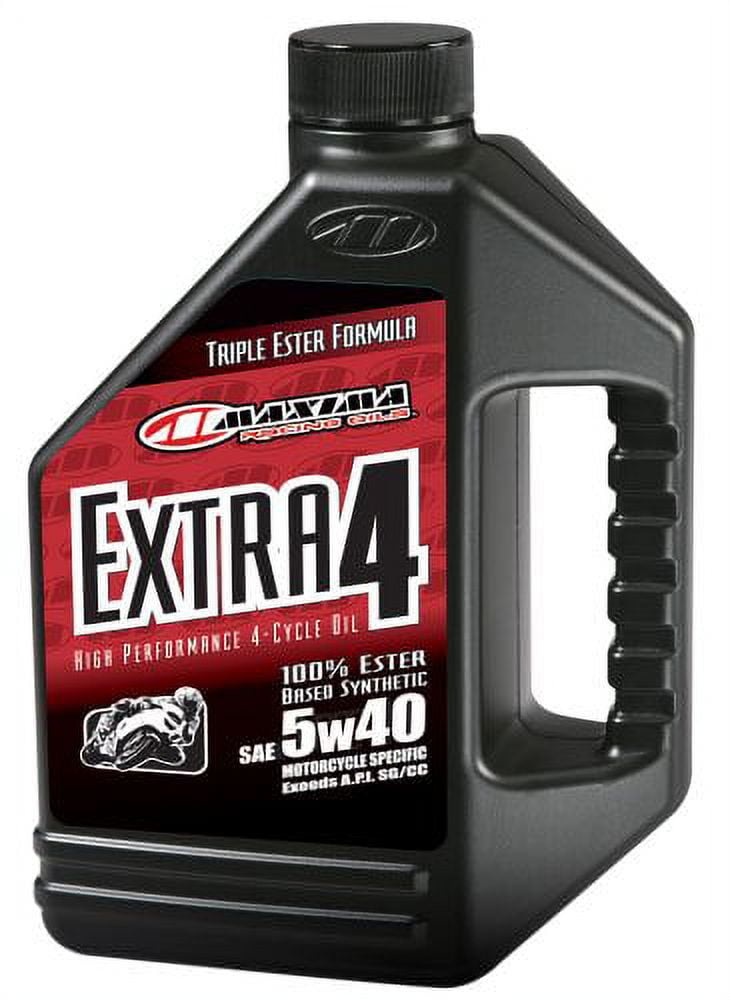 Maxima ( Extra4 5W-40 Synthetic 4T Motorcycle Engine Oil 1 Gallon Jug, Red - Walmart.com