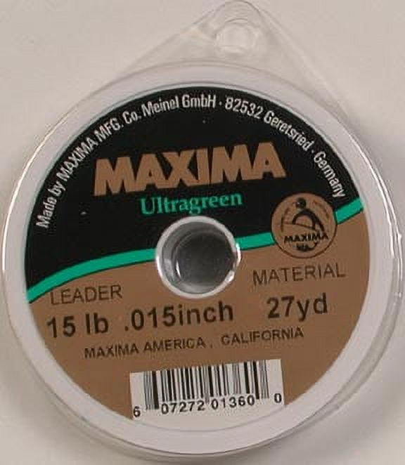 Maxima Mono Fishing Leader Wheel 27 yd Ultragreen 15 lb - Walmart.com