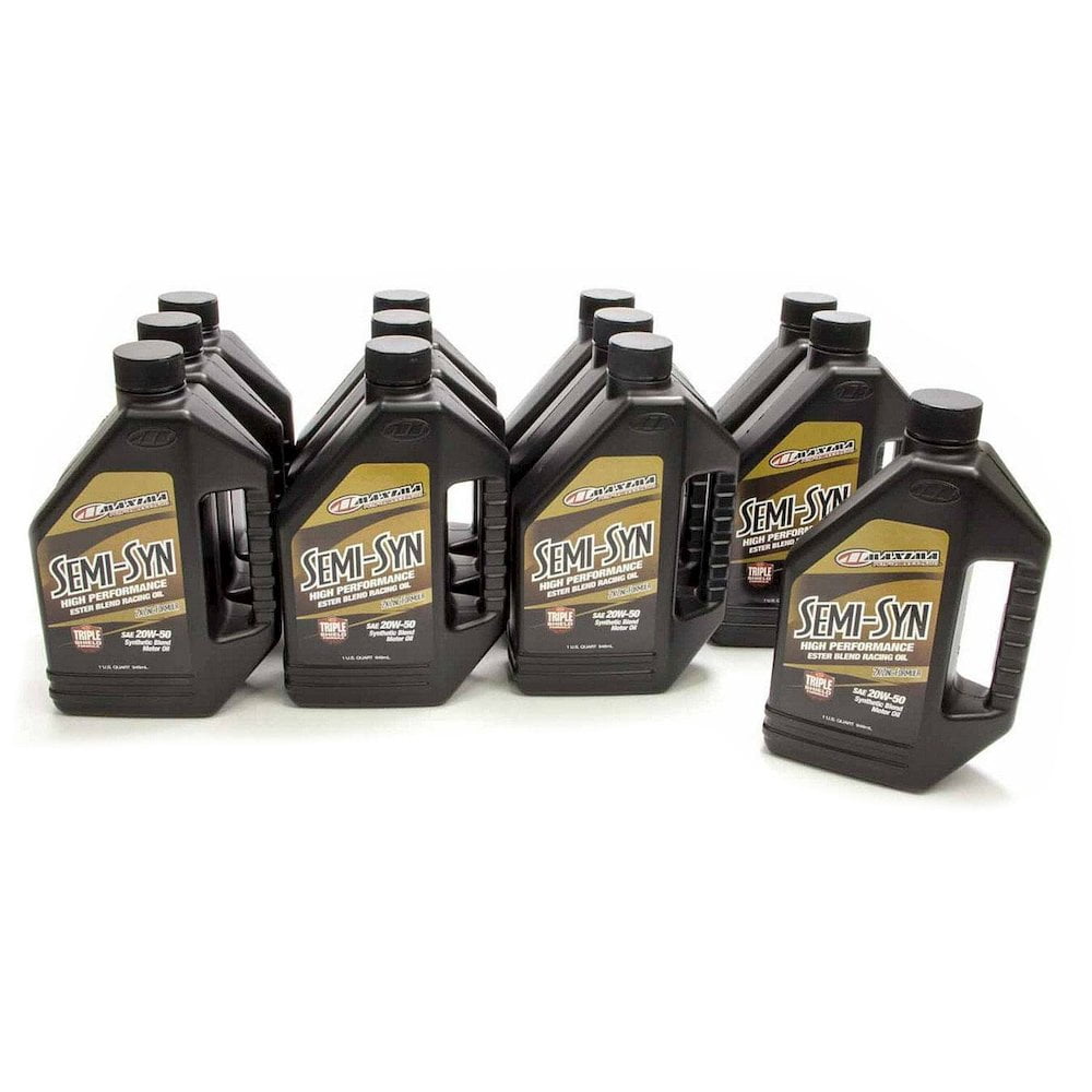 Maxima Racing Oils 20w50 Semi-Syn Oil Case 12x1 Quart - Walmart.com