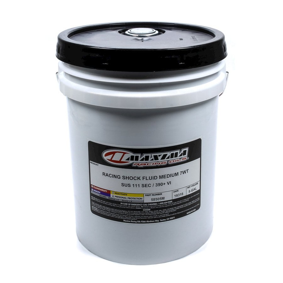 Maxima Racing Shock Fluid, 7WT Grade-111/390, Medium, 5 Gallon Pail ...