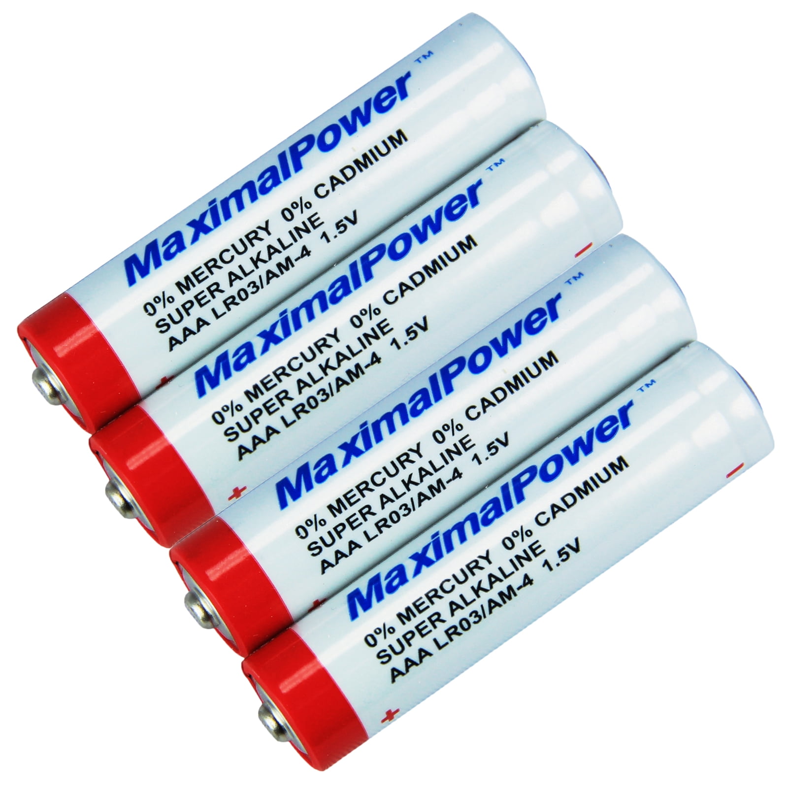 MaximalPower (4 Pack LR03 / AM-4 AAA 1.5V Super Alkaline Batteries ...