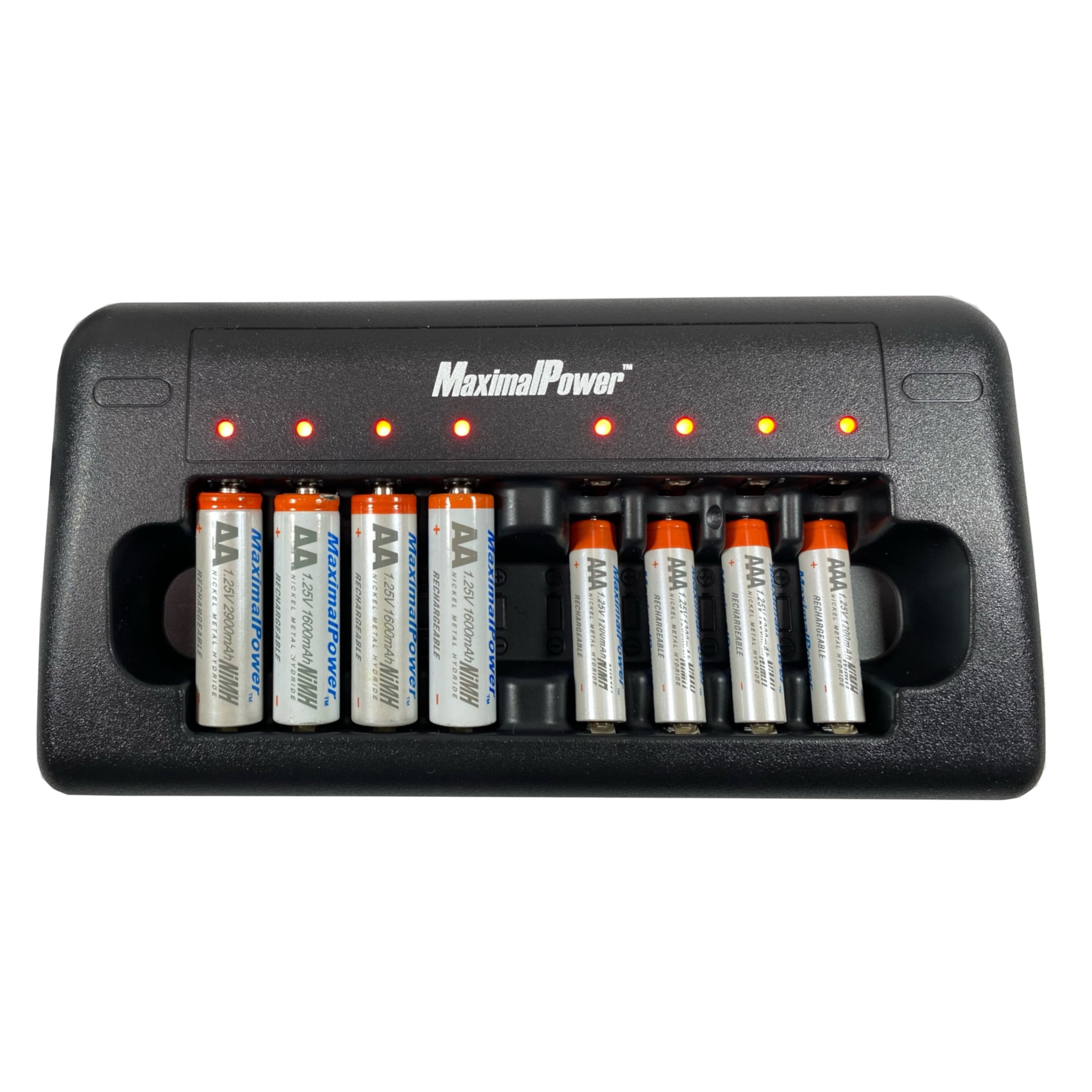 MaximalPower 8-Ports Ultra Fast Battery Charger for AA/AAA Ni-Mh/Ni-Cd ...