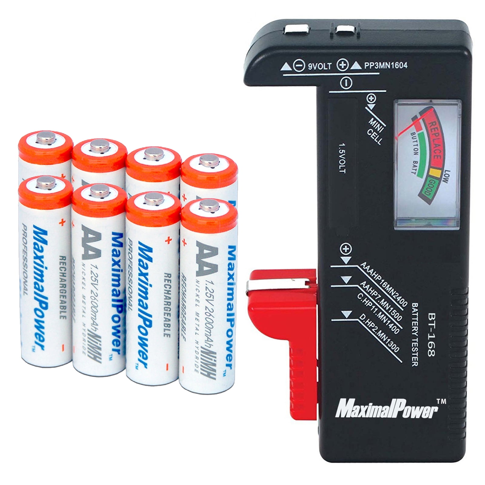 MaximalPower AA NiMH/Ni-Mh Rechargeable Battery 2900mAh Batteries ...