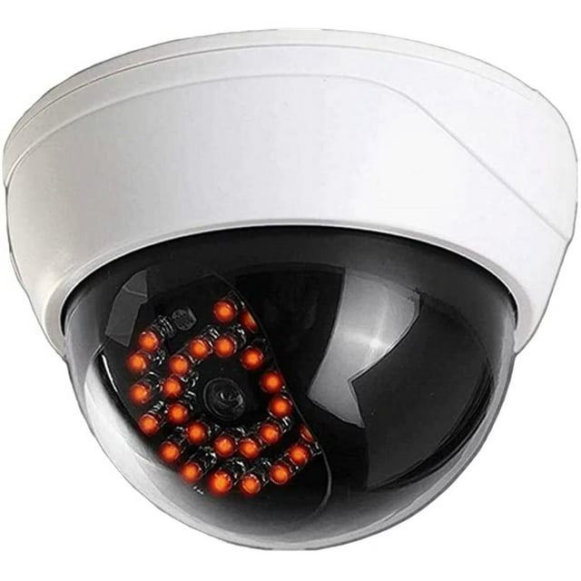 MaximalPower Fake CCTV Security Dummy Dome Camera with Red LED Light ...